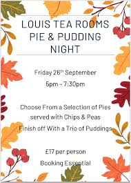Pie & Pudding Night - Coast & Country Parks